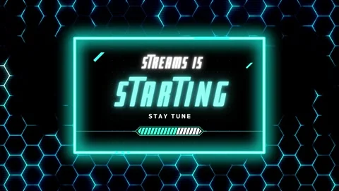 Stream is starting NEON FLASHING loop Ba... | Stock Video | Pond5