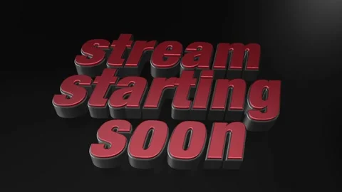 Stream Is Starting Soon 3d red Text Anim... | Stock Video | Pond5