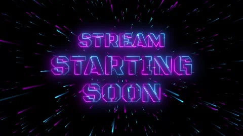stream starting soon neon animated start... | Stock Video | Pond5