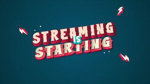 Stream is starting soon with retro 3D te... | Stock Video | Pond5