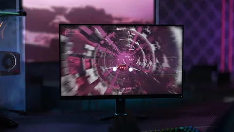 Streamer avoiding the obstacles on the f... | Stock Video | Pond5