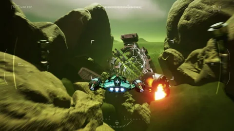 Streamer avoiding obstacles with a space... | Stock Video | Pond5