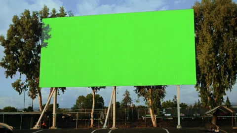 Street Billboard Green Screen Sunny Day ... | Stock Video | Pond5
