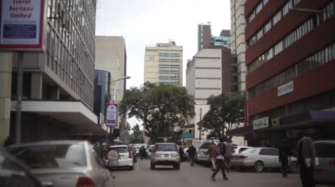 Street in downtown Nairobi city center d... | Stock Video | Pond5