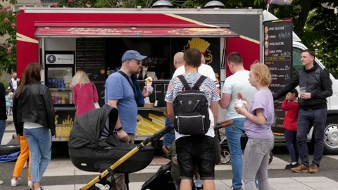 People Waiting In Line For Food Stock Videos – Royalty-Free HD & 4K Videos