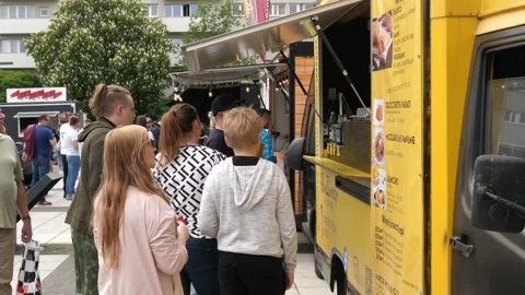 People Waiting In Line For Food Stock Videos – Royalty-Free HD & 4K Videos