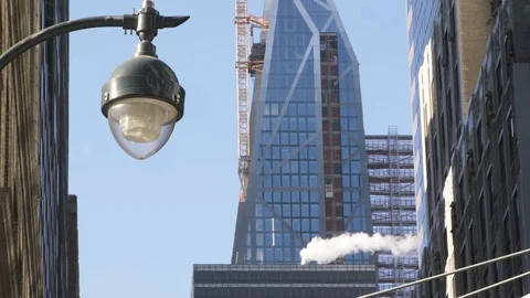 Street lamp post in new york city with s... | Stock Video | Pond5
