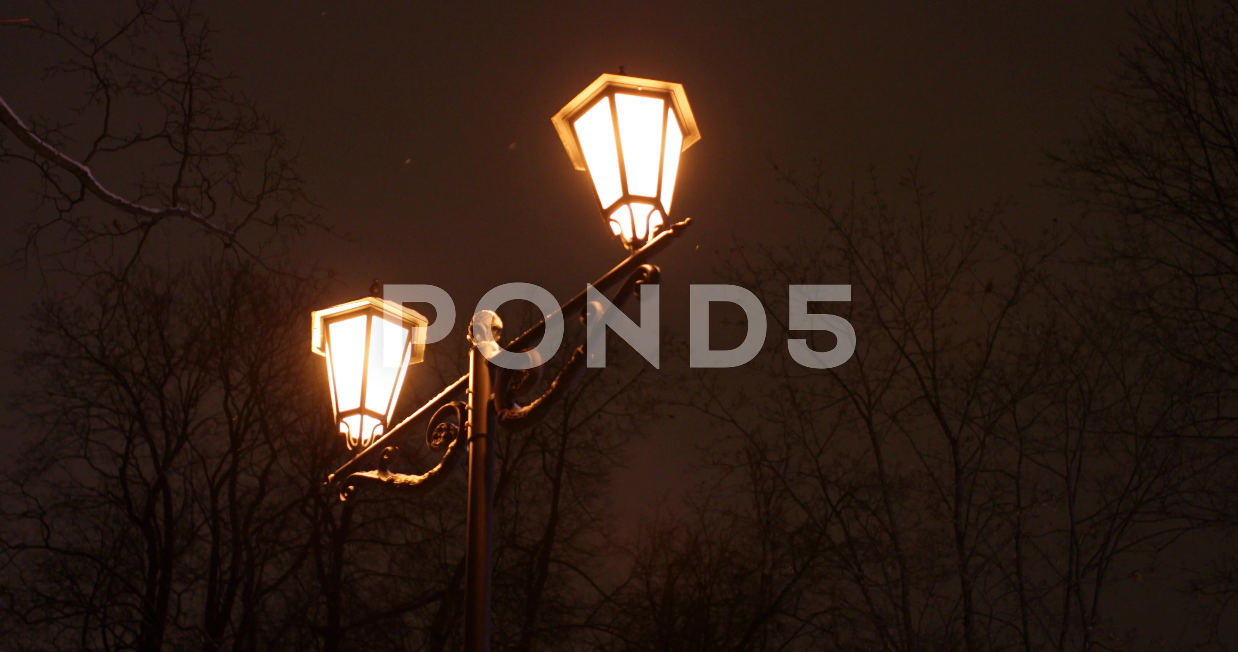 Old Lamp Post At Night