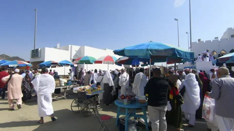 Street market in Arafat, Mecca, Saudi Ar... | Stock Video | Pond5