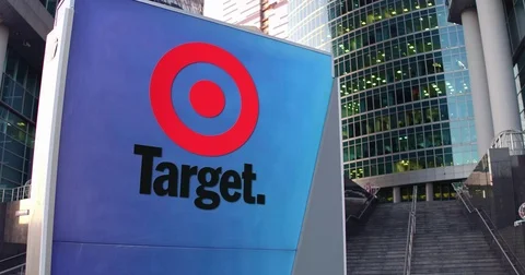 Street signage board with Target Corpora... | Stock Video | Pond5