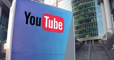 Street signage board with YouTube logo. ... | Stock Video | Pond5