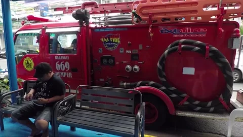Street View, Fire Truck Engine, Manila, ... | Stock Video | Pond5