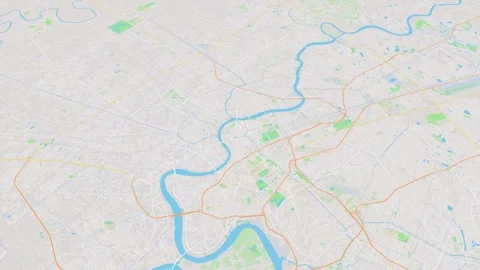 Streets Bangkok map background loop. Spi... | Stock Video | Pond5