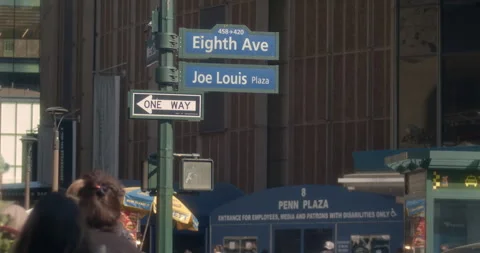 Streets of NYC, Eighth Ave and Joe Louis... | Stock Video | Pond5