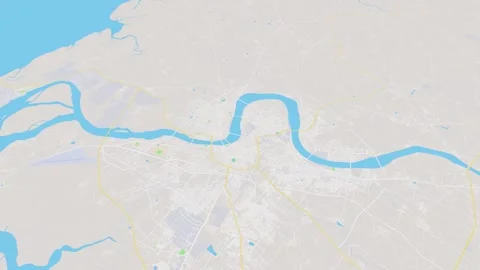 Streets Surat map background loop. Spinn... | Stock Video | Pond5