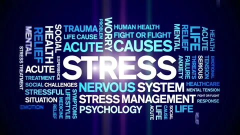 Stress animated tag word cloud,animation... | Stock Video | Pond5