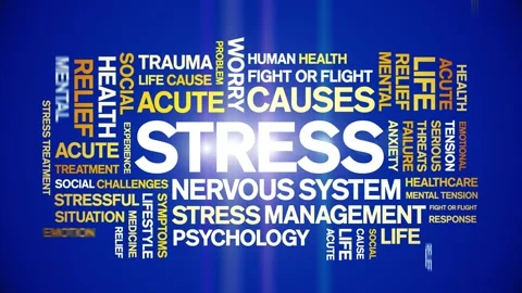 Stress animated tag word cloud,animation... | Stock Video | Pond5