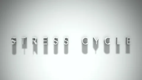 stress cycle 3D title animation white te... | Stock Video | Pond5