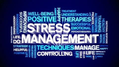 Stress Management animated word cloud,an... | Stock Video | Pond5