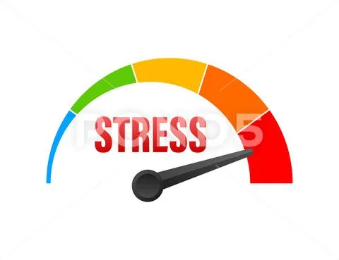 Stress score, great design for any purposes. Vector illustration. Chart ...