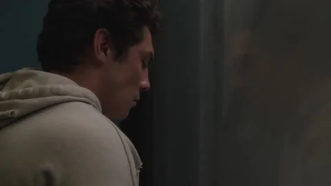 Stressed Kid Looks Out Window Of Elevato... | Stock Video | Pond5