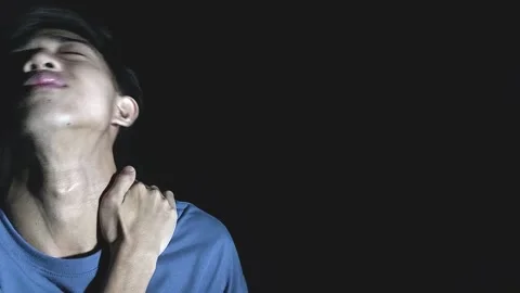 Stressed Man With Shoulder Pain Meme Iso... | Stock Video | Pond5