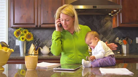 Multitasking Mom Stock Video Footage | Royalty Free Multitasking Mom ...