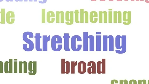 Stretching Word Cloud Animated Isolated ... | Stock Video | Pond5