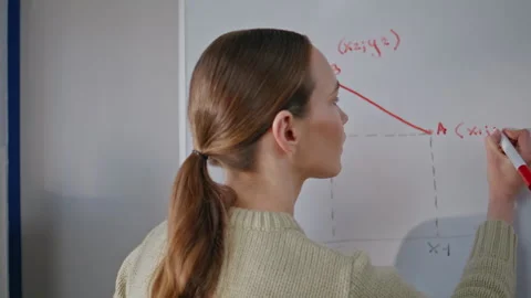 Strict professor drawing diagram at whit... | Stock Video | Pond5
