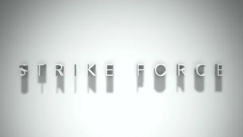 strike force 3D title animation white te... | Stock Video | Pond5