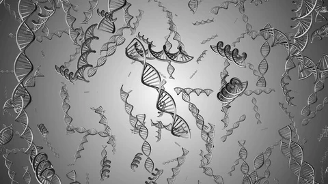 A string of DNA are scattered across the... | Stock Video | Pond5