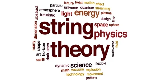 String theory animated word cloud, text ... | Stock Video | Pond5