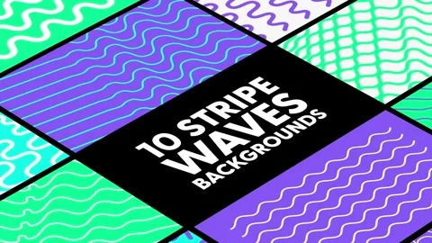 Stripe Waves Backgrounds ~ After Effects Project #254340206