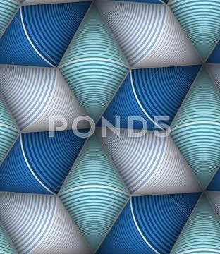 Striped Circle Cone 3d Seamless Vector Seamless Pattern. Winter ...