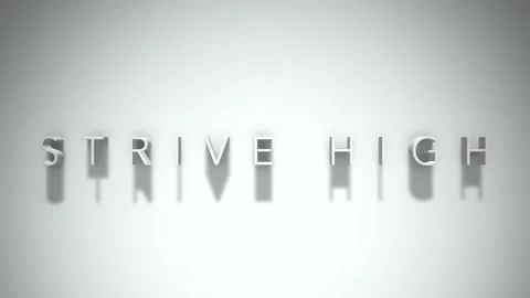 strive high 3D title animation with shad... | Stock Video | Pond5