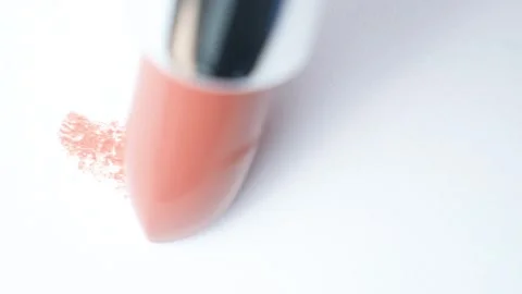 Stroke of beige nude matte lipstick on a... | Stock Video | Pond5