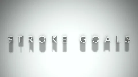 stroke goals 3D title animation white t... | Stock Video | Pond5