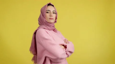 Strong and proud muslim woman standing l... | Stock Video | Pond5