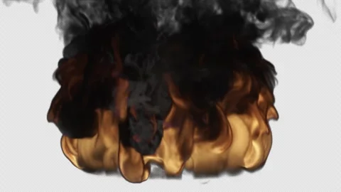 A Strong Flame Of Fire 4K Loop Alpha | Stock Video | Pond5