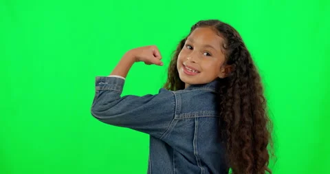 Strong, happy and a face of a girl on a ... | Stock Video | Pond5