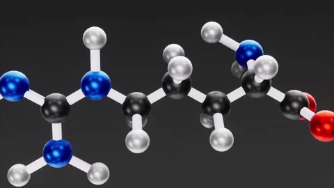 Structural chemical formula of the Argin... | Stock Video | Pond5