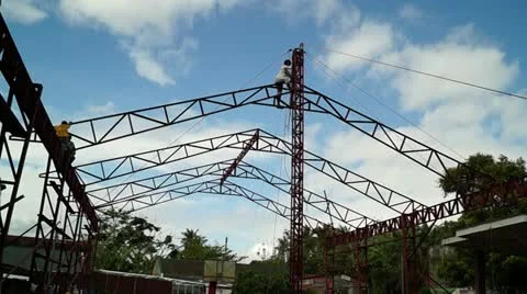 Structural Steel Boom | Stock Video | Pond5