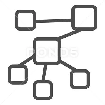 Structure line icon. Chart vector illustration isolated on white. Network: Royalty Free #106213318