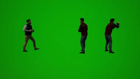 Student boy on green screen walking, dan... | Stock Video | Pond5