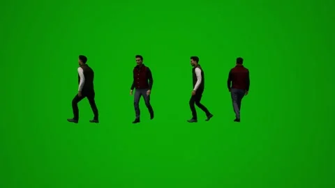Student boy on green screen walking, dan... | Stock Video | Pond5
