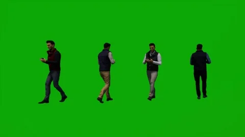Student boy on green screen walking, dan... | Stock Video | Pond5