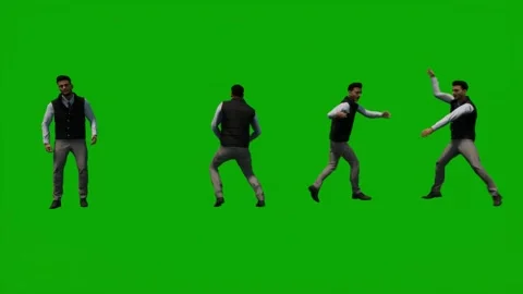 Student boy on green screen walking, dan... | Stock Video | Pond5