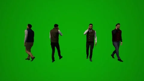Student boy on green screen walking, dan... | Stock Video | Pond5