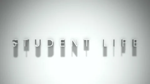 student life 3D title animation white te... | Stock Video | Pond5
