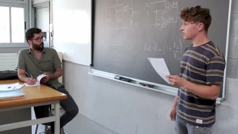 Student presents school project in class... | Stock Video | Pond5